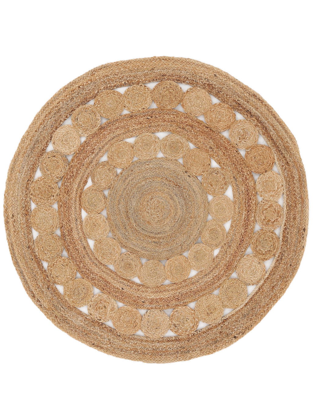Juteteppich Dana Rund Beige - Handgewebt & aus Sisal/Jute