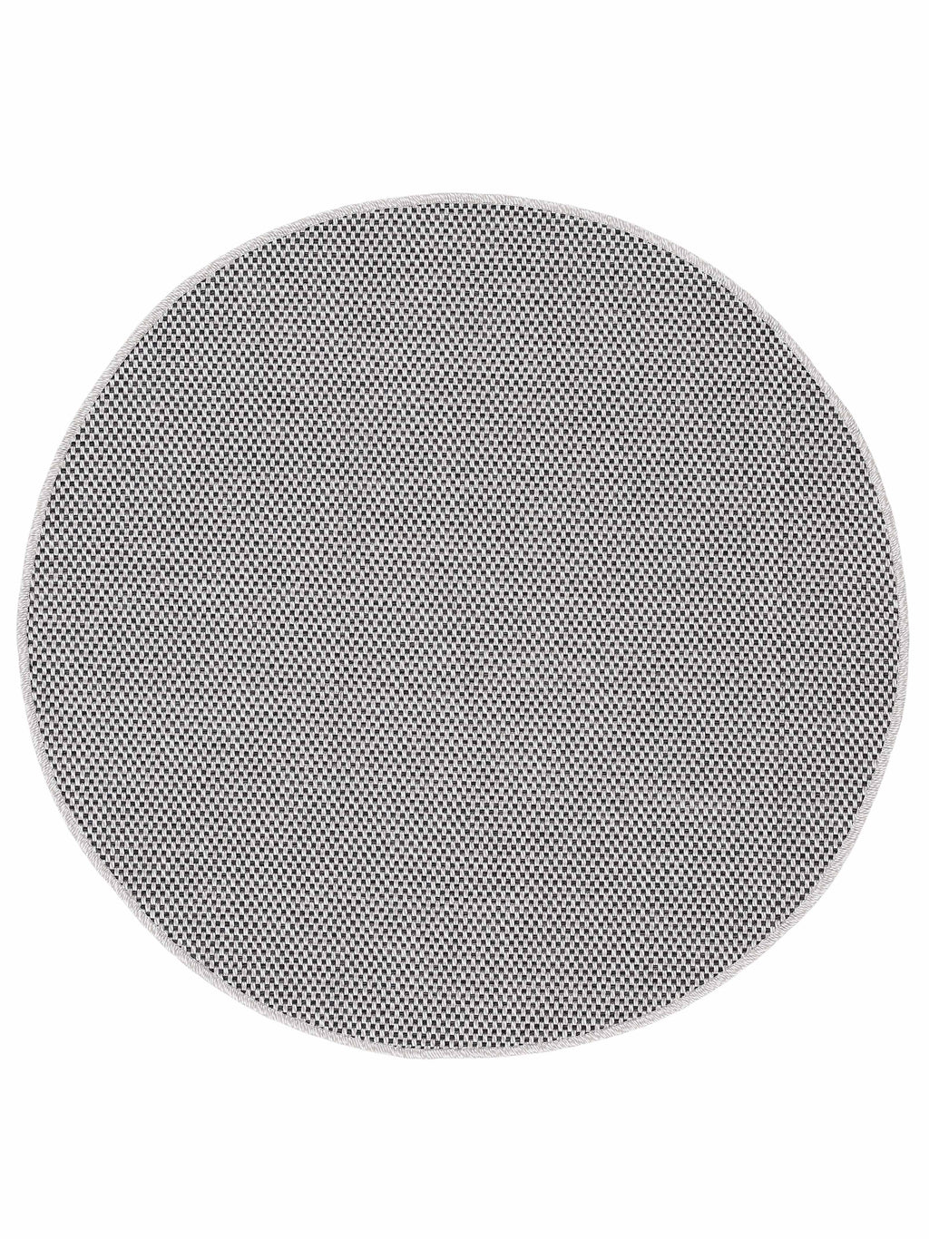 In- & Outdoor Teppich Boho Rund Beige - Maschinengewebt & aus Kunstfaser