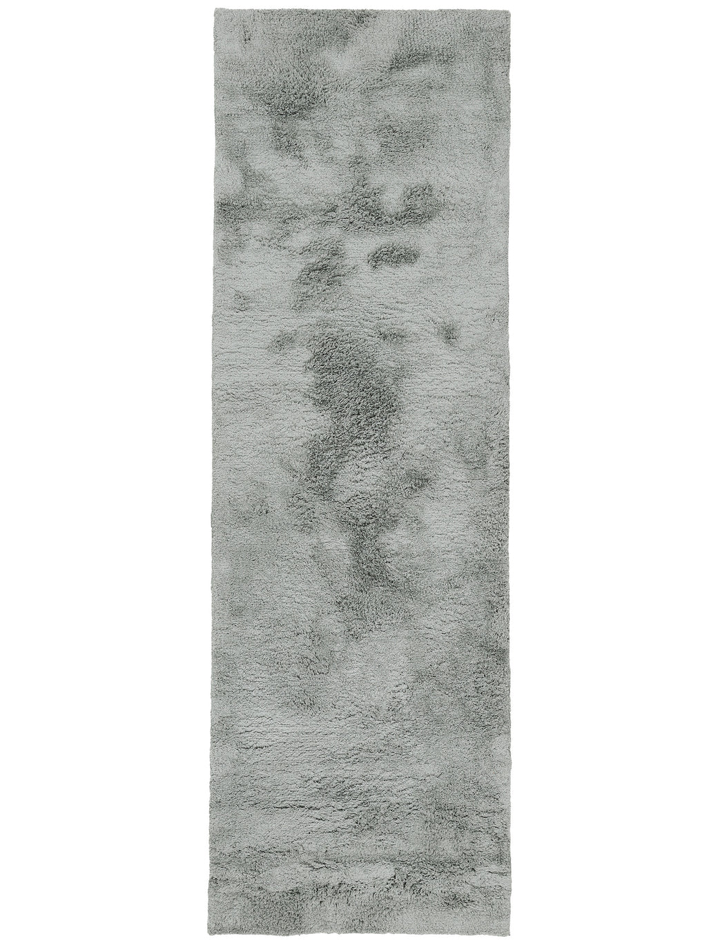Hochflorteppich Silky Läufer Grün - Handgetuftet & aus Kunstfaser