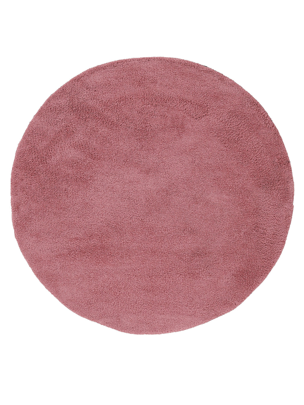 Hochflorteppich Silky Rund Rosa - Handgetuftet & aus Kunstfaser