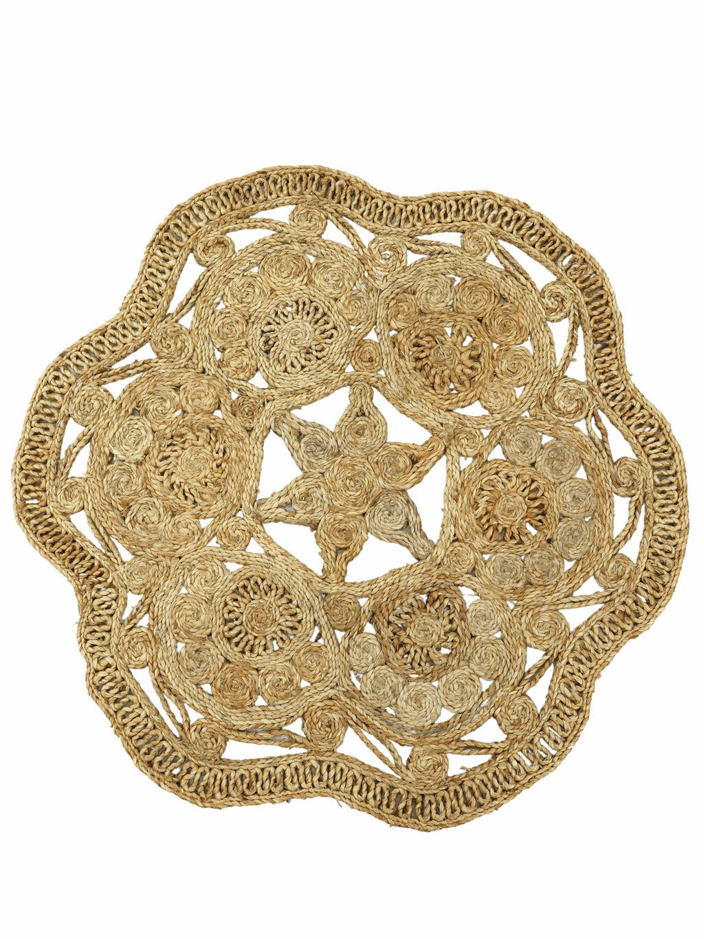Juteteppich Paul Rund Hellbraun - Handgewebt & aus Sisal/Jute